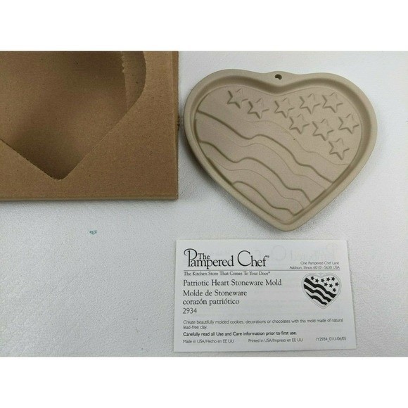 Pampered Chef | Kitchen | The Pampered Chef Stoneware Patriotic Heart ...